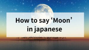 【月】How to Say ‘Moon’ in Japanese: Speak like local | AuthenticJapaneseWords